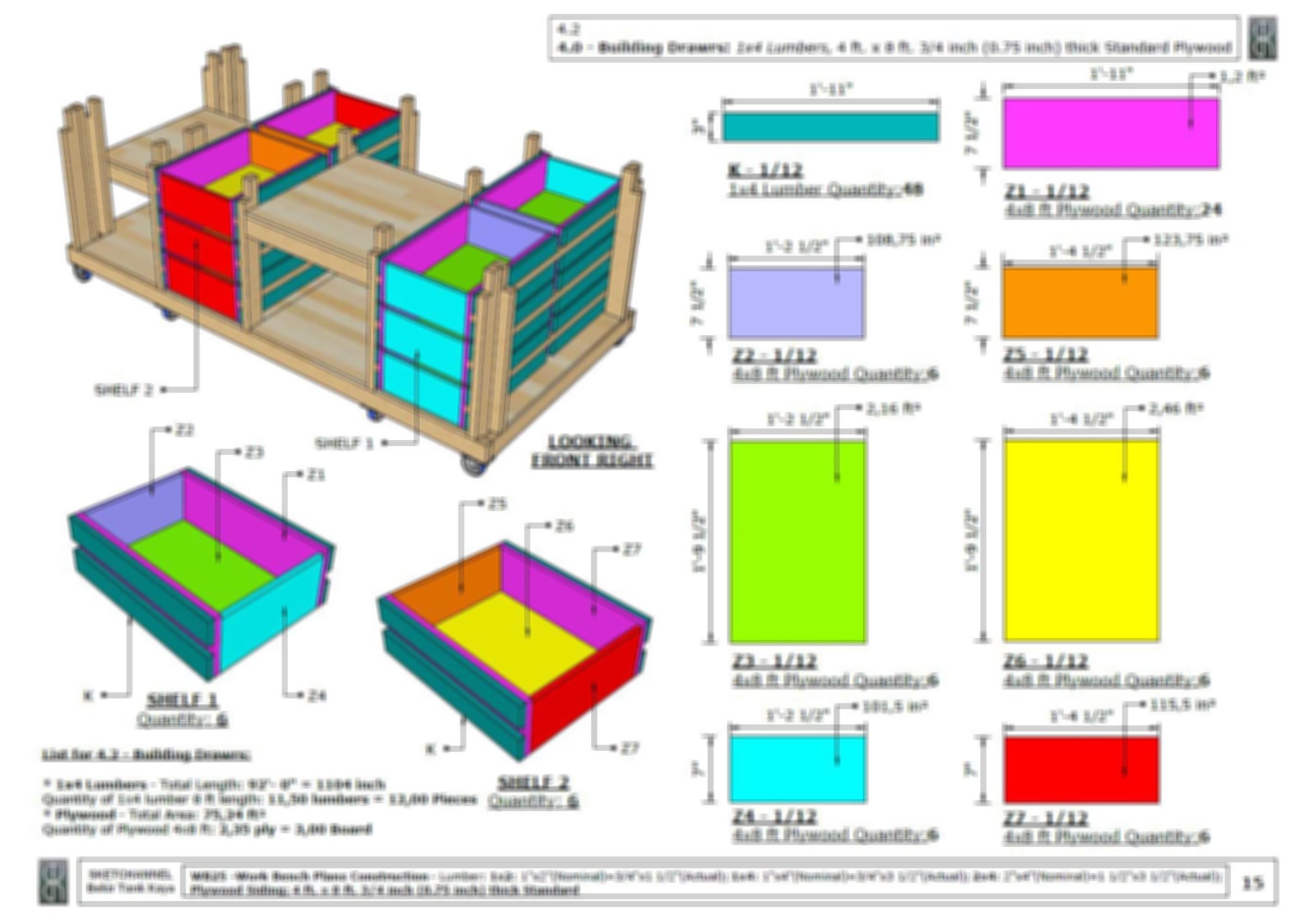 DIY 4x8 Ft Mobile Workbench Plans With T-tracks, Drawers, and Shelves ...