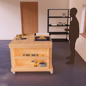4x4 Versatile Modular Workbench Plans With Table Saw Station & Storage ...