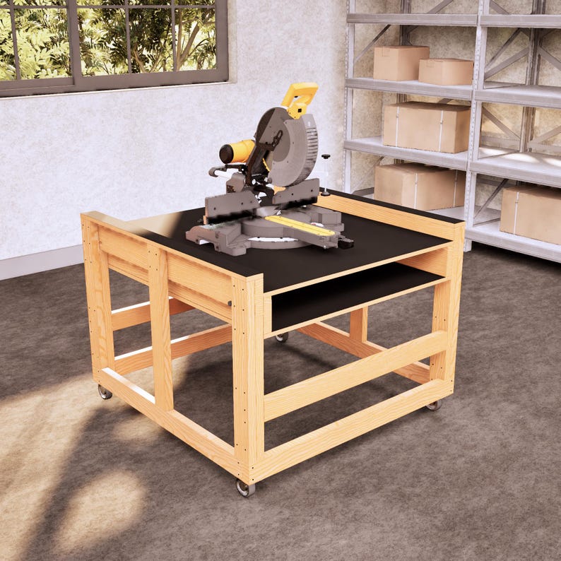DIY 4x4 Modular Mobile Flip Top Workbench Plans, Rolling Bench, Cutting ...