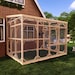 DIY Large Cat Patio Plans, Spacious Outdoor Catio Attached to House ...