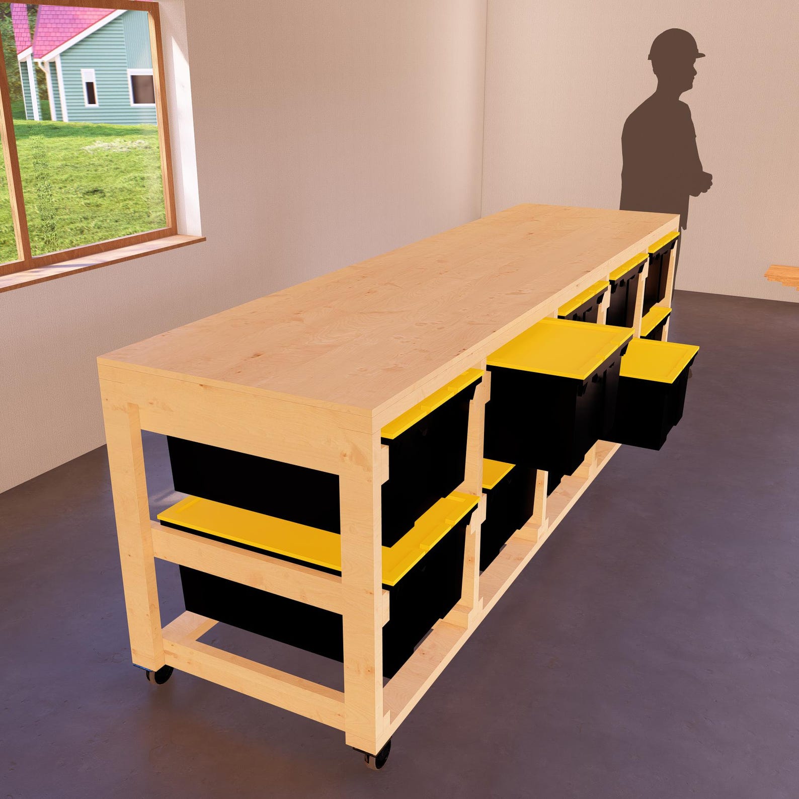 Modular DIY Tote Rack Workbench Plans, Space-saving Wooden Design for ...