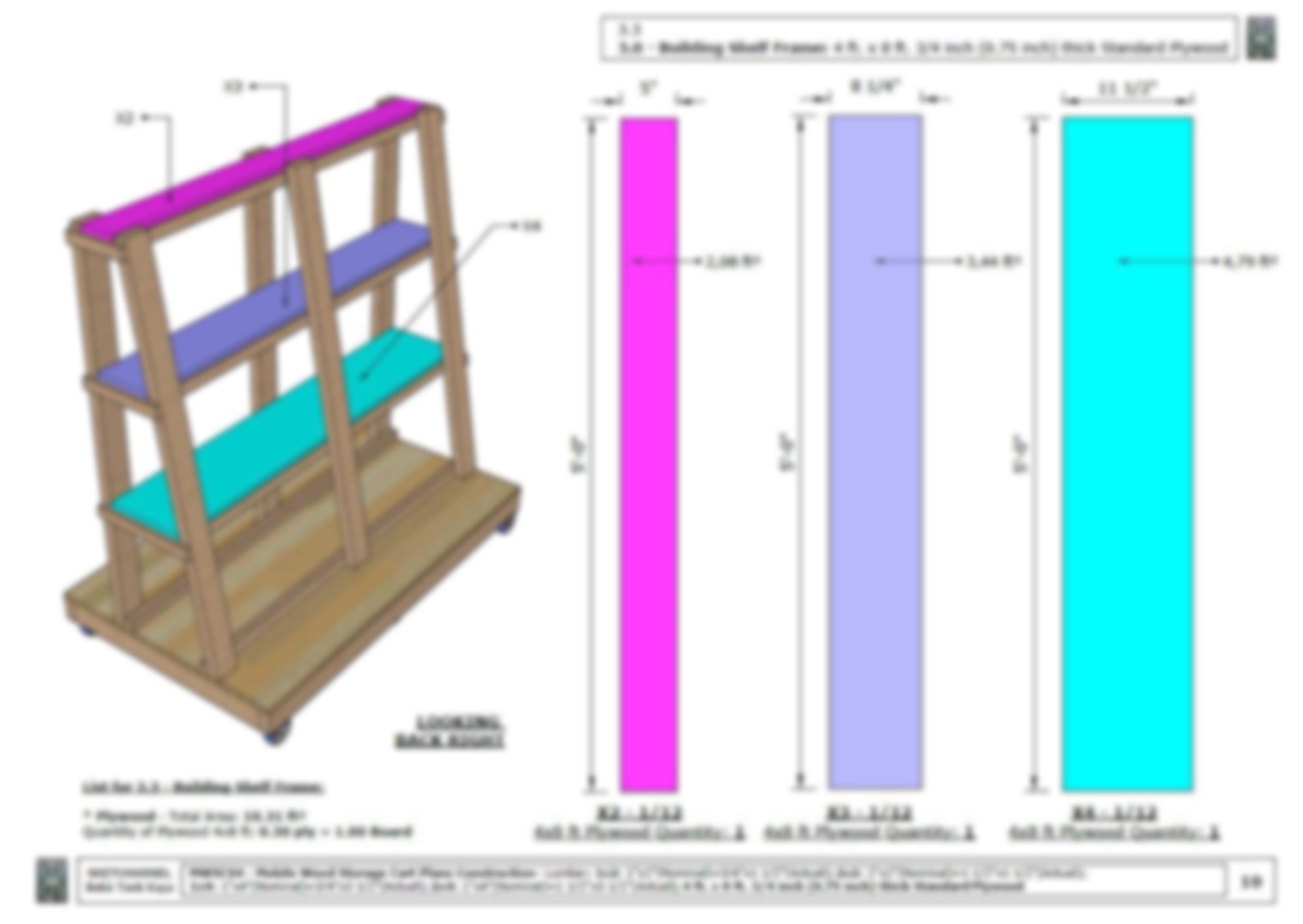 DIY Ultimate 3×5 Lumber Cart Woodworking Plans – Mobile Garage Storage ...