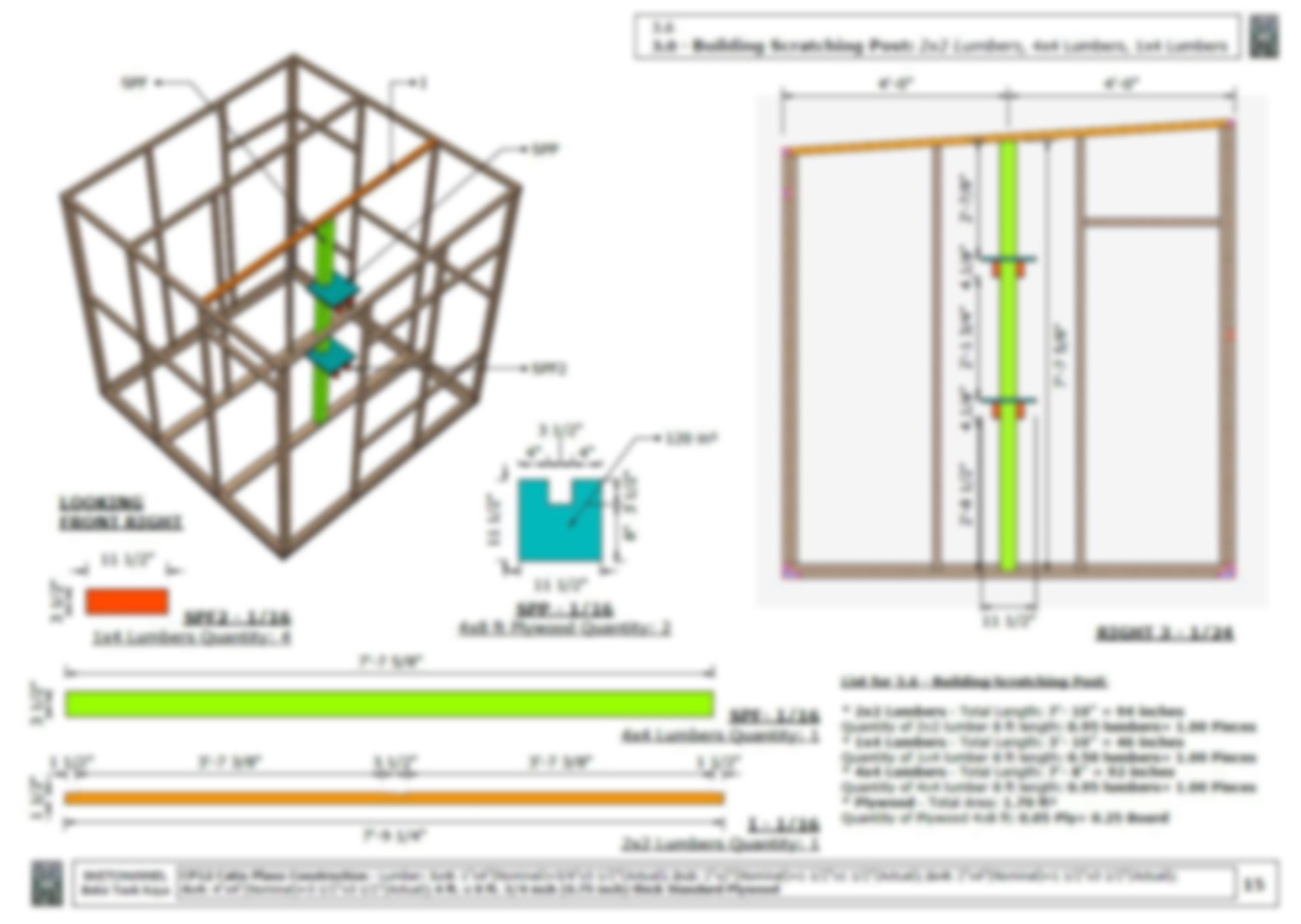 DIY 8x8 Ft Catio Plans With Play Area, Scratching Post & Cat Bridge ...