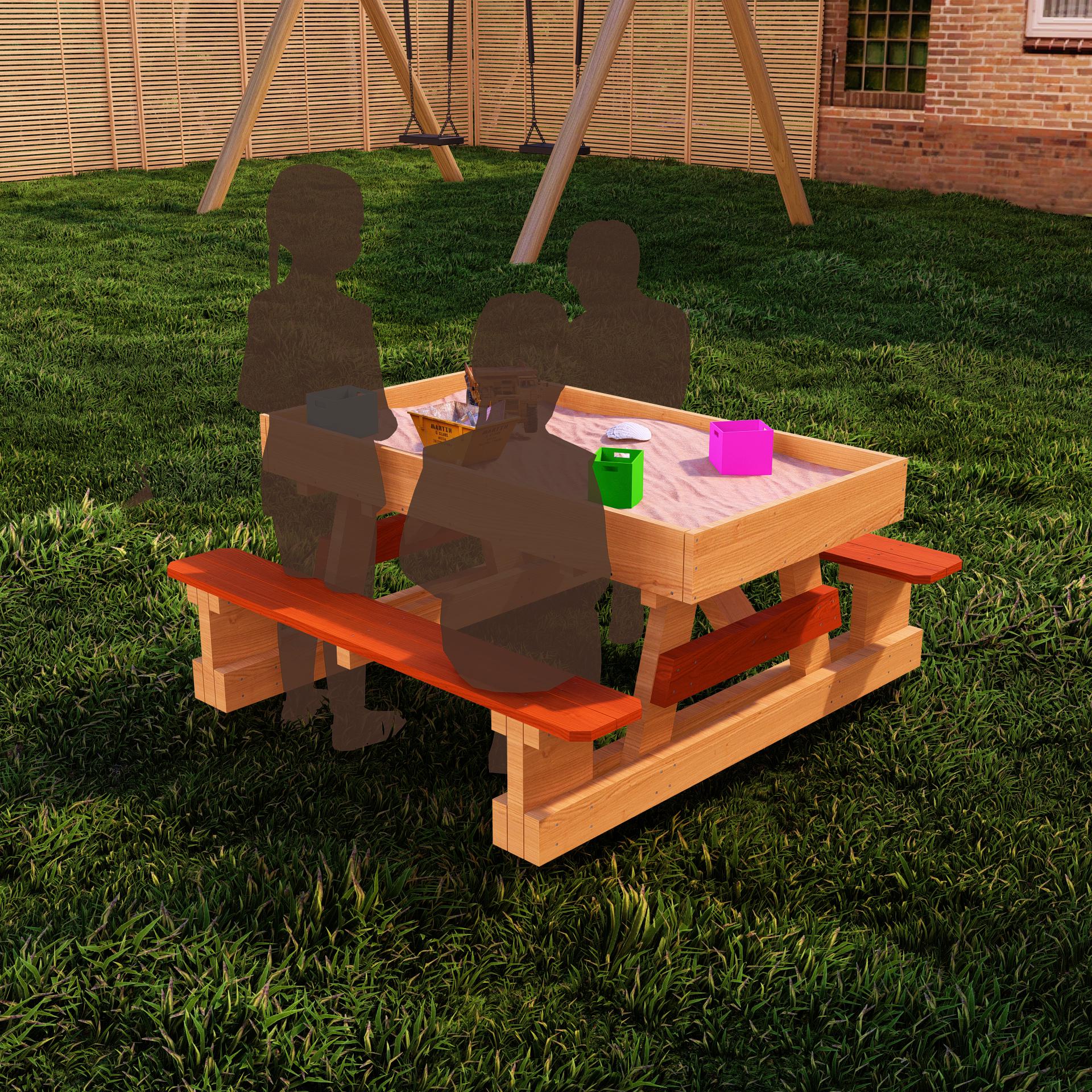 Montessori DIY Kids Sandbox Table Plans: Wooden Play Table (PDF) - Etsy