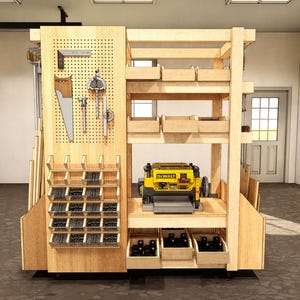 DIY Mobile Storage Cart Plans – Rolling Workshop Tool & Lumber ...