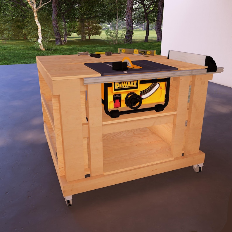 4x4 Versatile Modular Workbench Plans With Table Saw Station & Storage ...