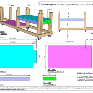 Premium DIY Compact Workbench Plans 2x12, Perfect for Small Spaces With ...