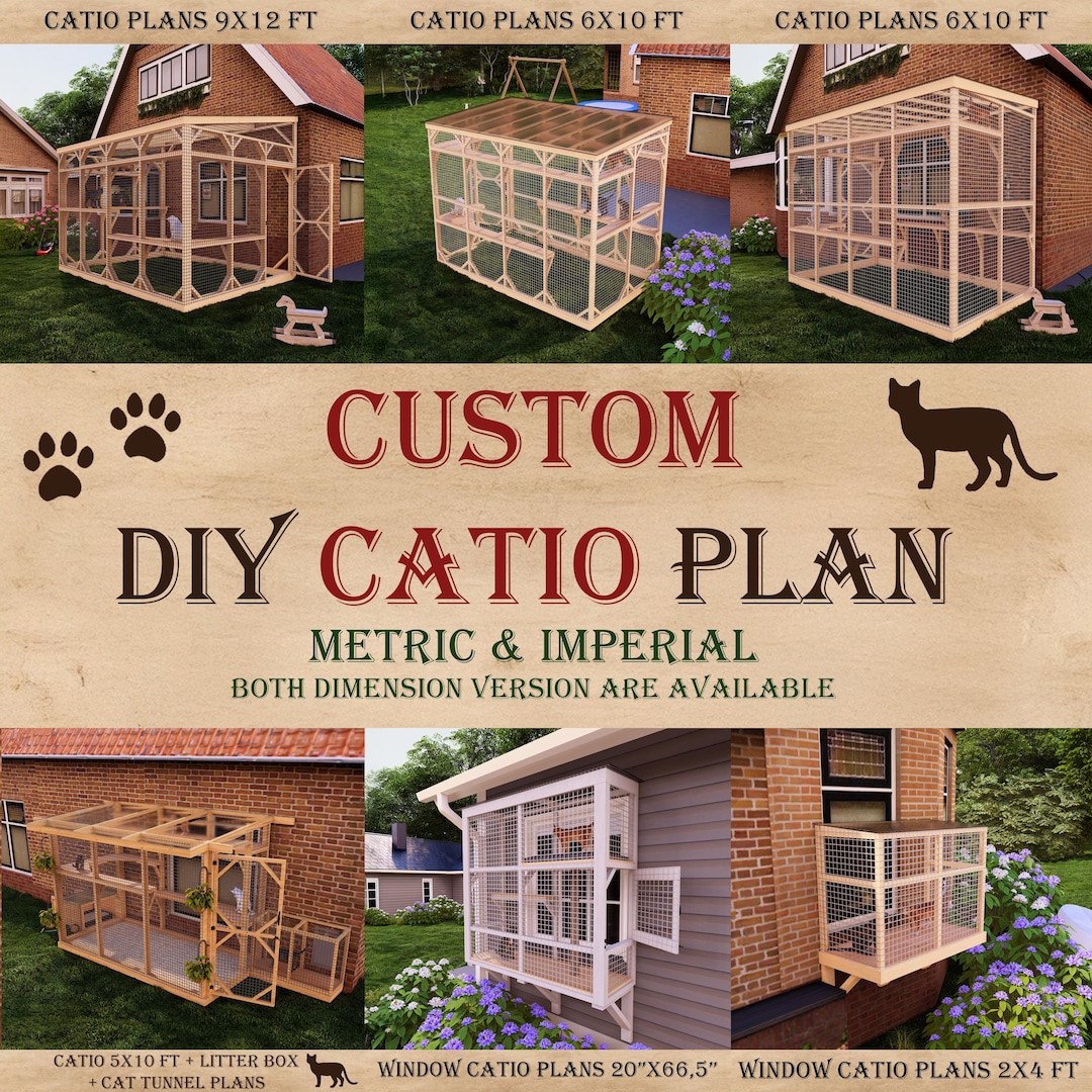 Custom Catio Design Plan: Visual DIY Guide (PDF) - Etsy