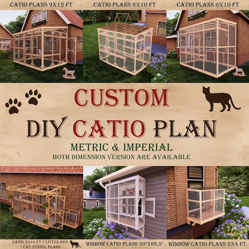 Custom Catio Design Plan: Visual DIY Guide (PDF) - Etsy