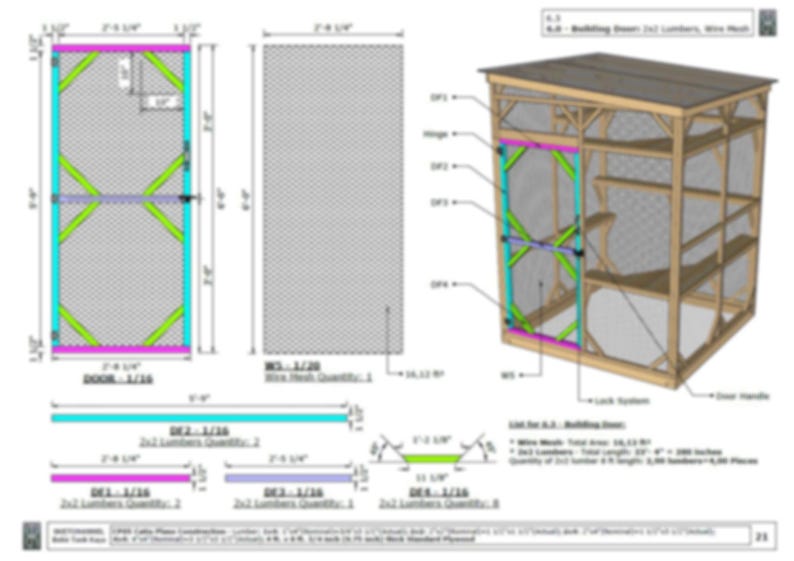DIY Freestanding Catio Plans, 6x6 Outdoor Cat House With Full Wire Mesh ...