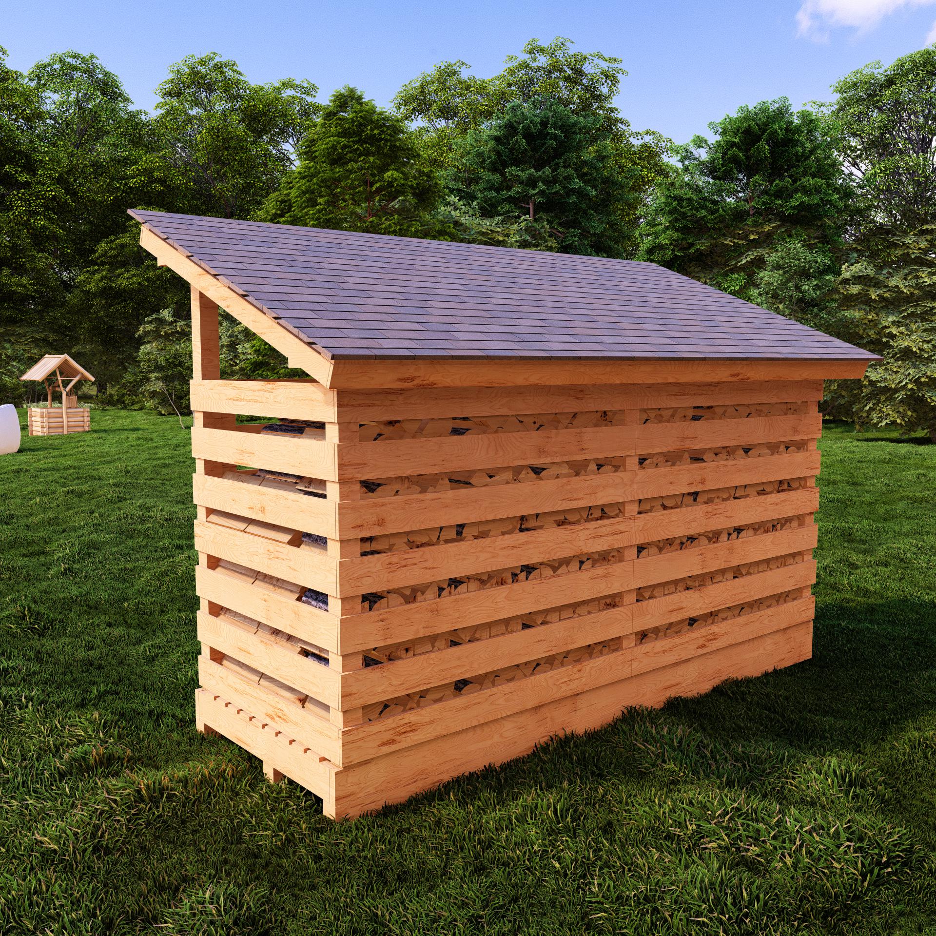 DIY Firewood Storage Shed Plans for Backyards, 4x10 Ft Ventilated ...