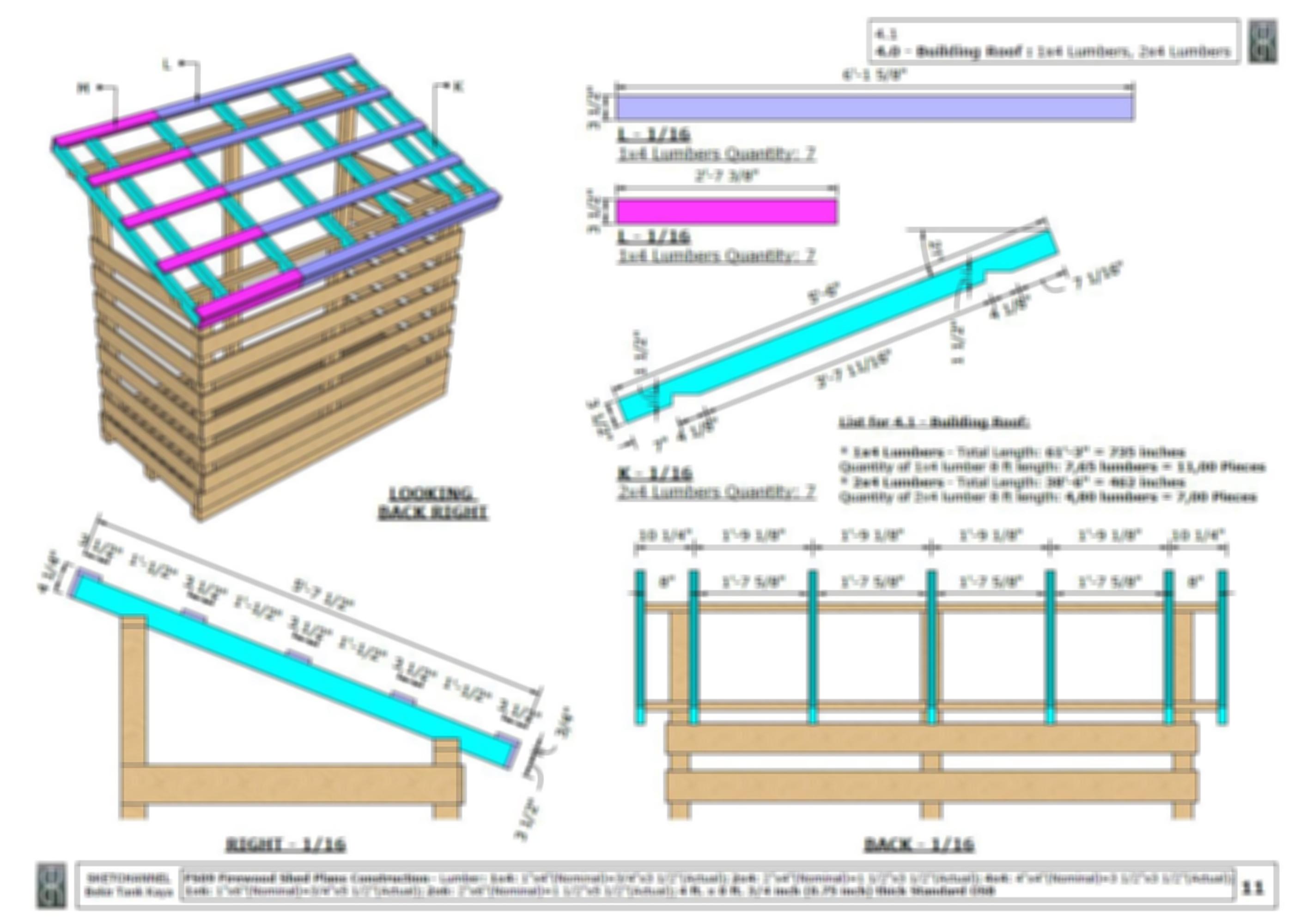 DIY Open Firewood Shed Plans, 4x8 Ft Slatted Wooden Storage for Proper ...