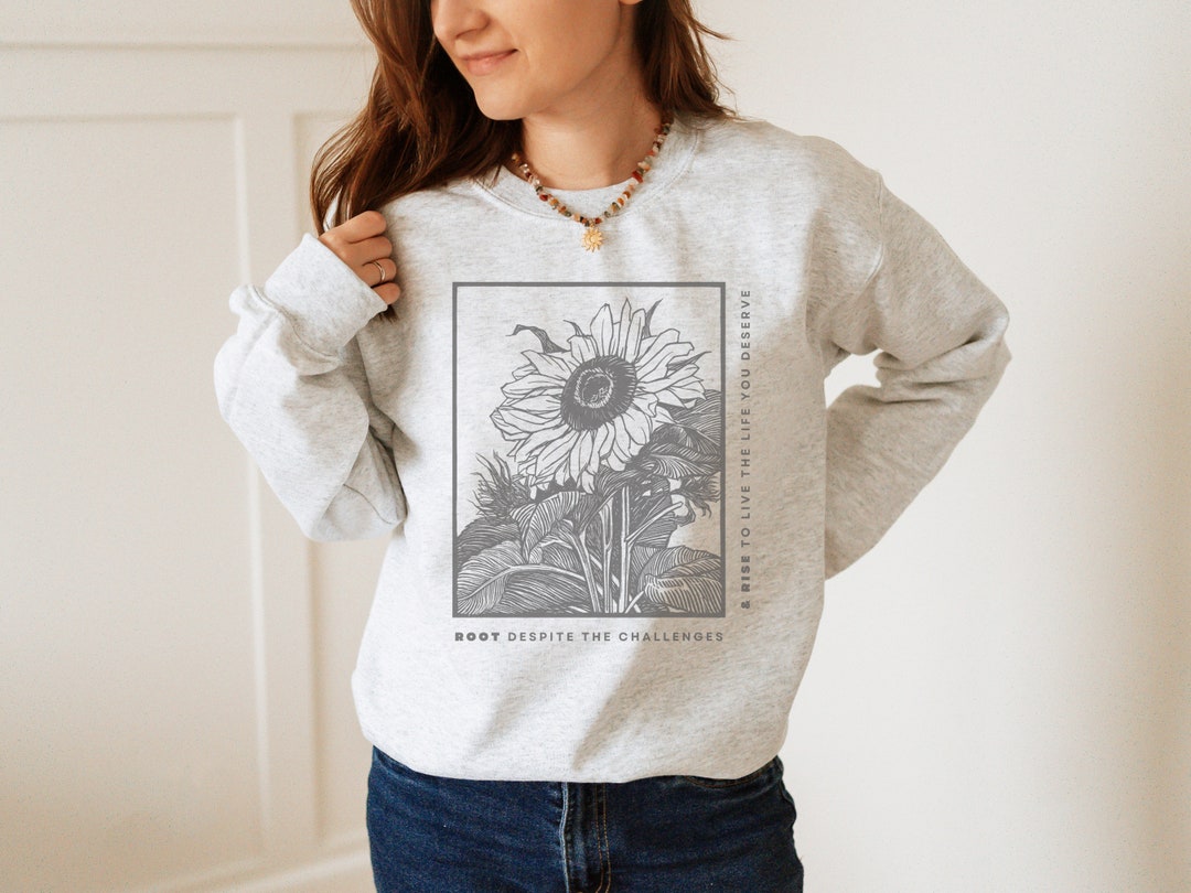 Positive Affirmation Crewneck Sweatshirt With Printed Sleeve i'm ...