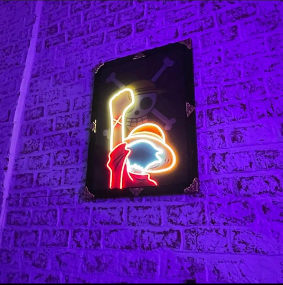 Monkey D. Luffy Neon ART - Etsy