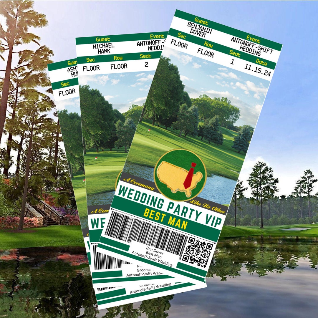 Groomsmen Proposal Ticket Golf – Personalized Masters Groomsmen Gift ...