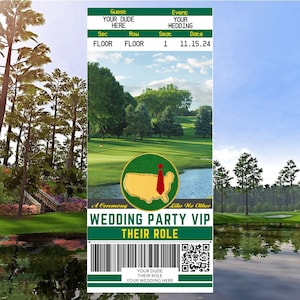 Groomsmen Proposal Ticket Golf – Personalized Masters Groomsmen Gift ...