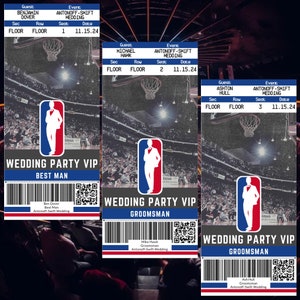 Groomsmen Proposal Ticket Basketball – Personalized Nba-style Gift ...