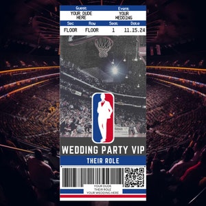 Groomsmen Proposal Ticket Basketball – Personalized Nba-style Gift ...