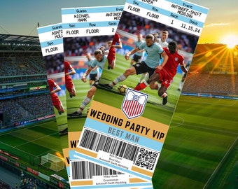 Groomsmen Proposal Ticket Football, Personalized NFL Groomsmen Gift ...