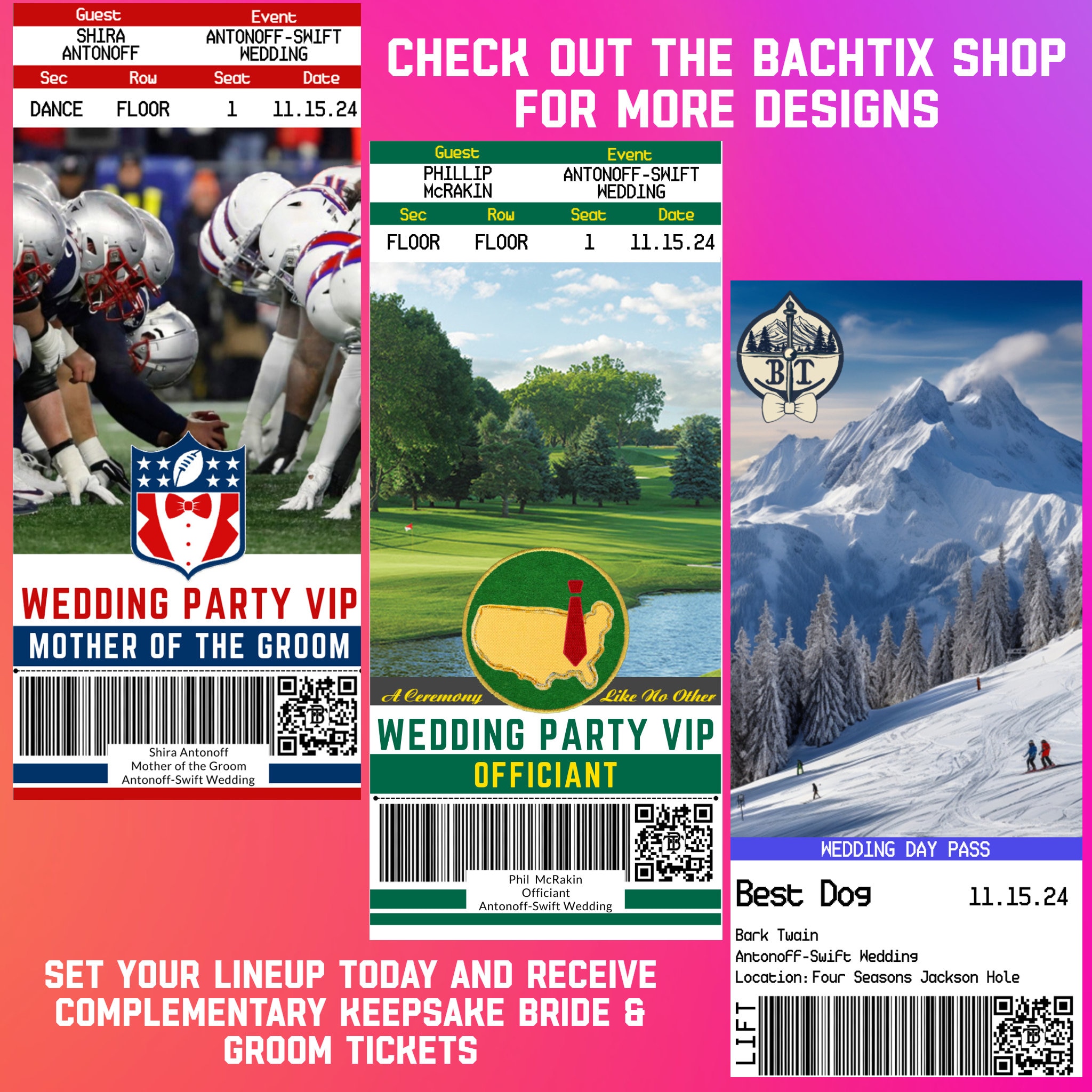 Personalized Hockey Ticket Groomsmen Proposal – NHL Style Wedding Party ...