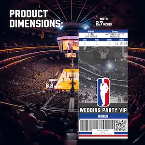 Groomsmen Proposal Ticket Basketball – Personalized Nba-style Gift ...