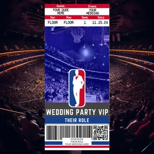 Groomsmen Proposal Ticket Basketball – Personalized Nba-style Gift ...