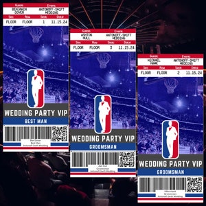 Groomsmen Proposal Ticket Basketball – Personalized Nba-style Gift ...