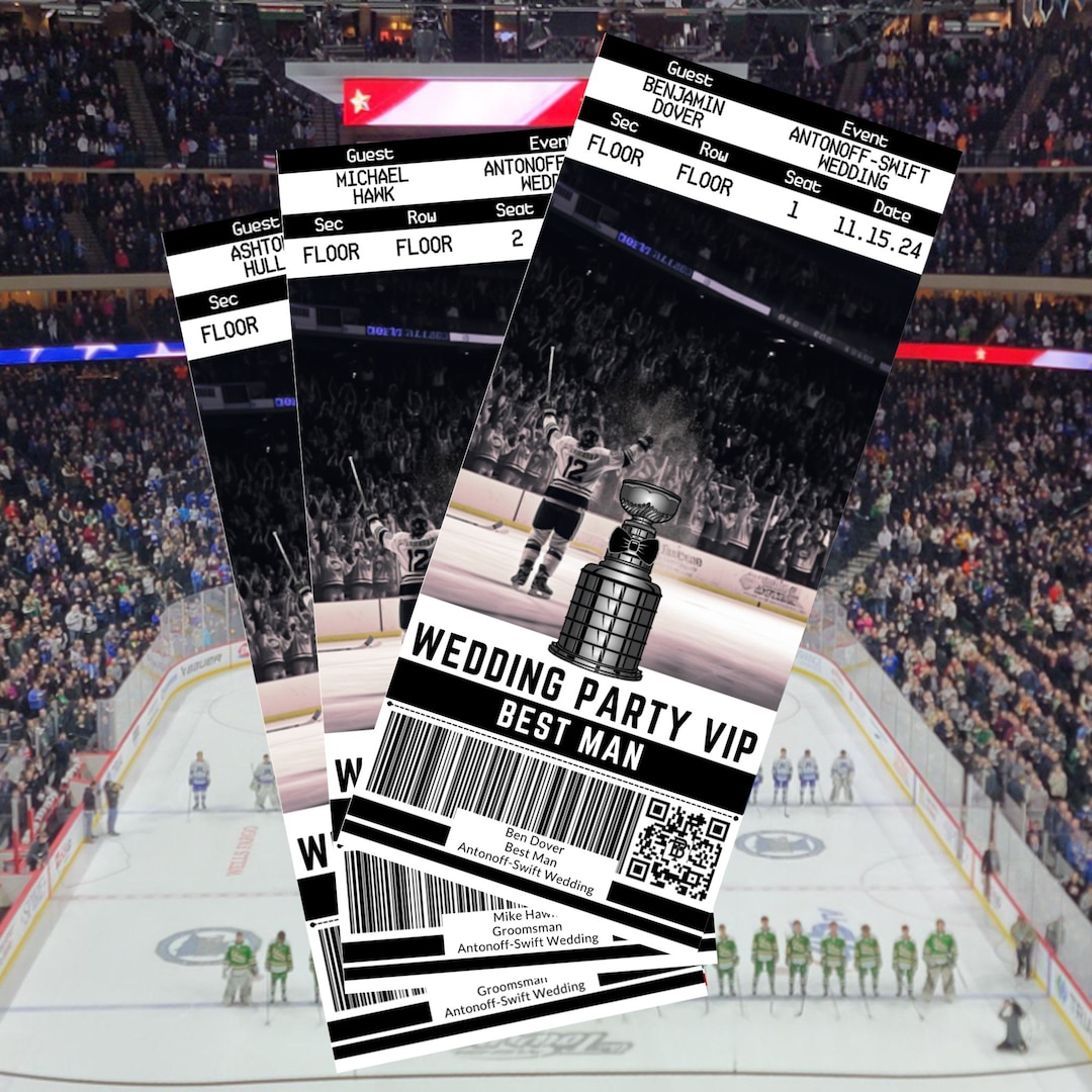 Groomsmen Proposal Ticket Hockey – Personalized Nhl-style Gift, Best ...