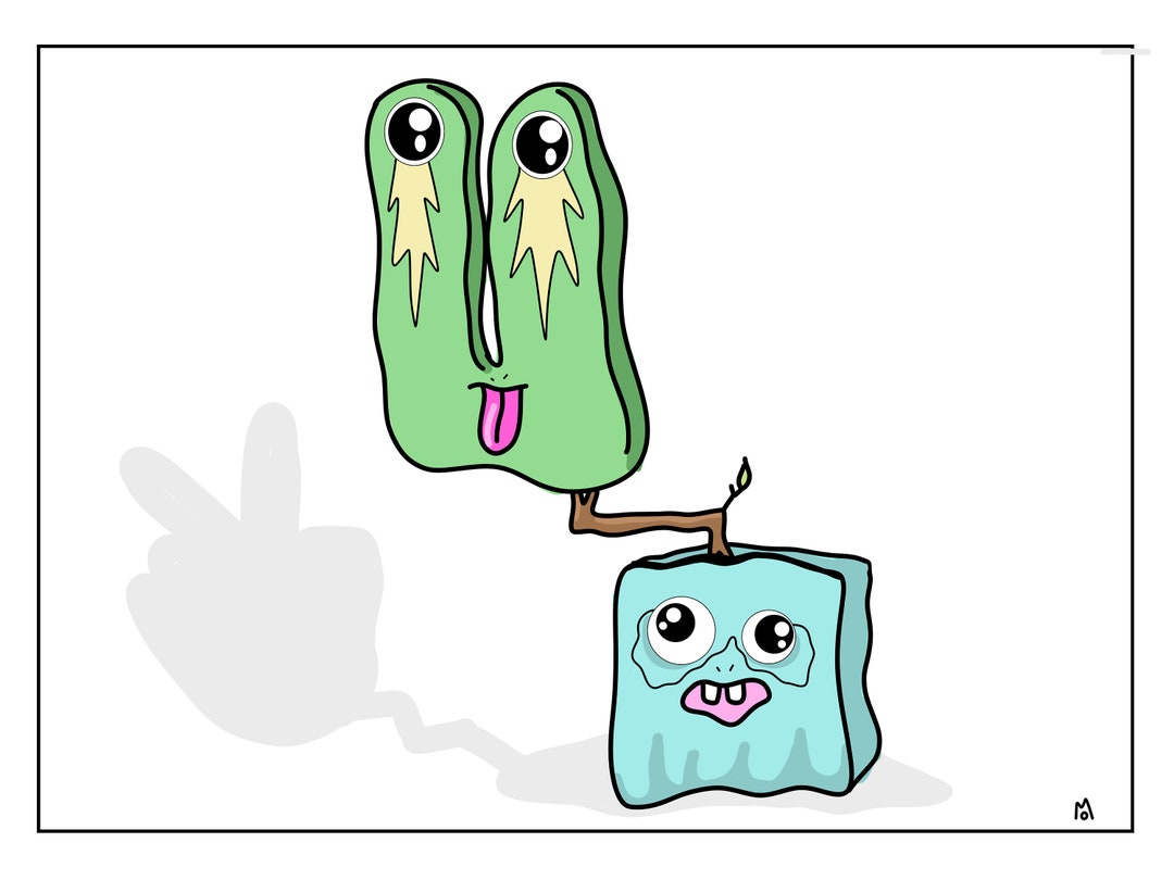 Monster Art Print (ed and Fred) PDF - Etsy