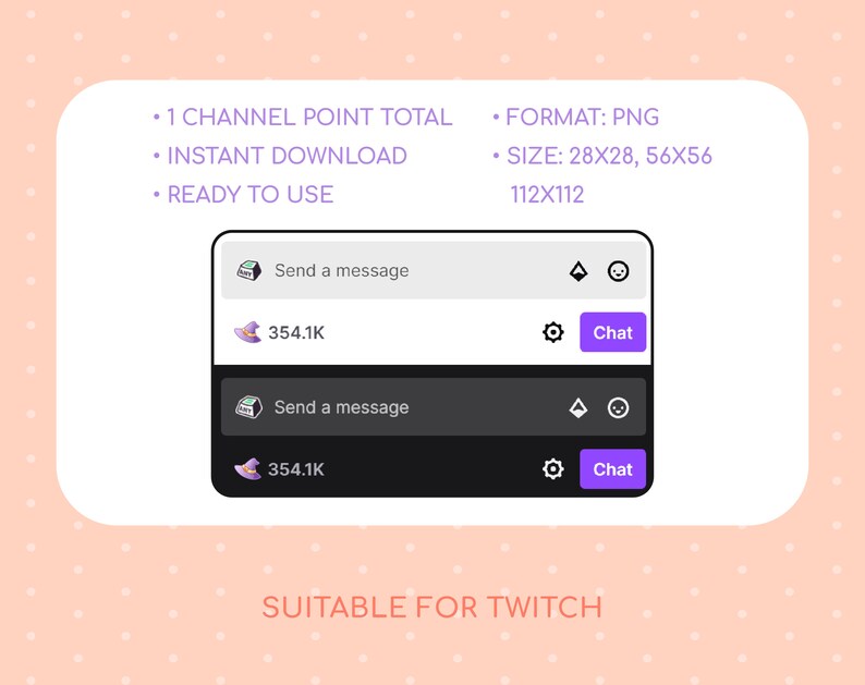 1 Cute Purple Witch Hat Channel Point/emote for Twitch, Youtube ...
