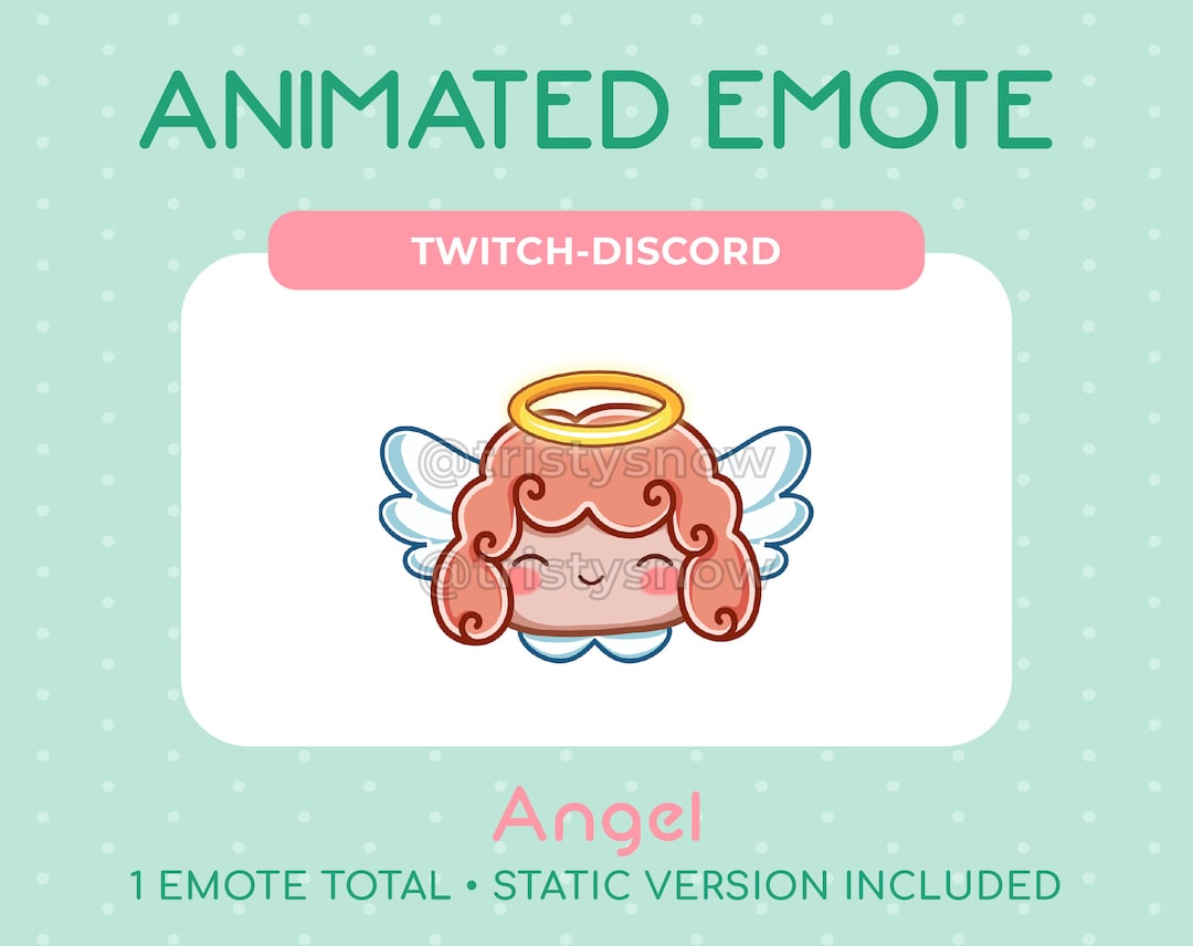 1 Animated Christmas Angel Emote (static Version Included) for Twitch ...
