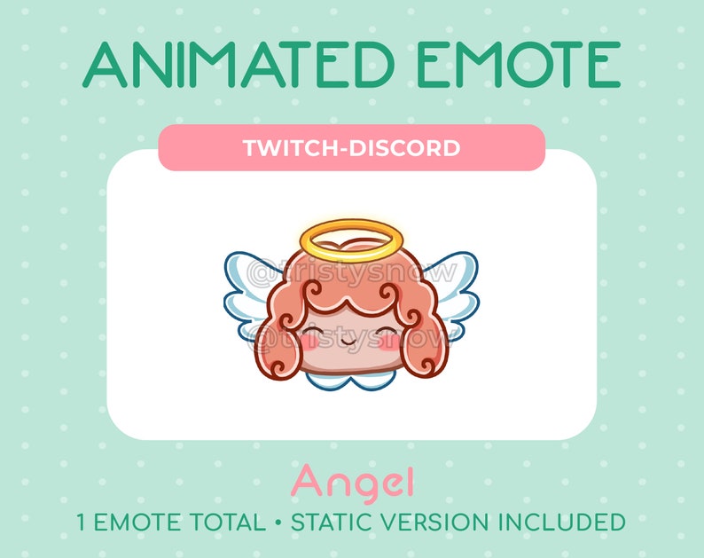 1 Animated Christmas Angel Emote static Version Included for Twitch ...