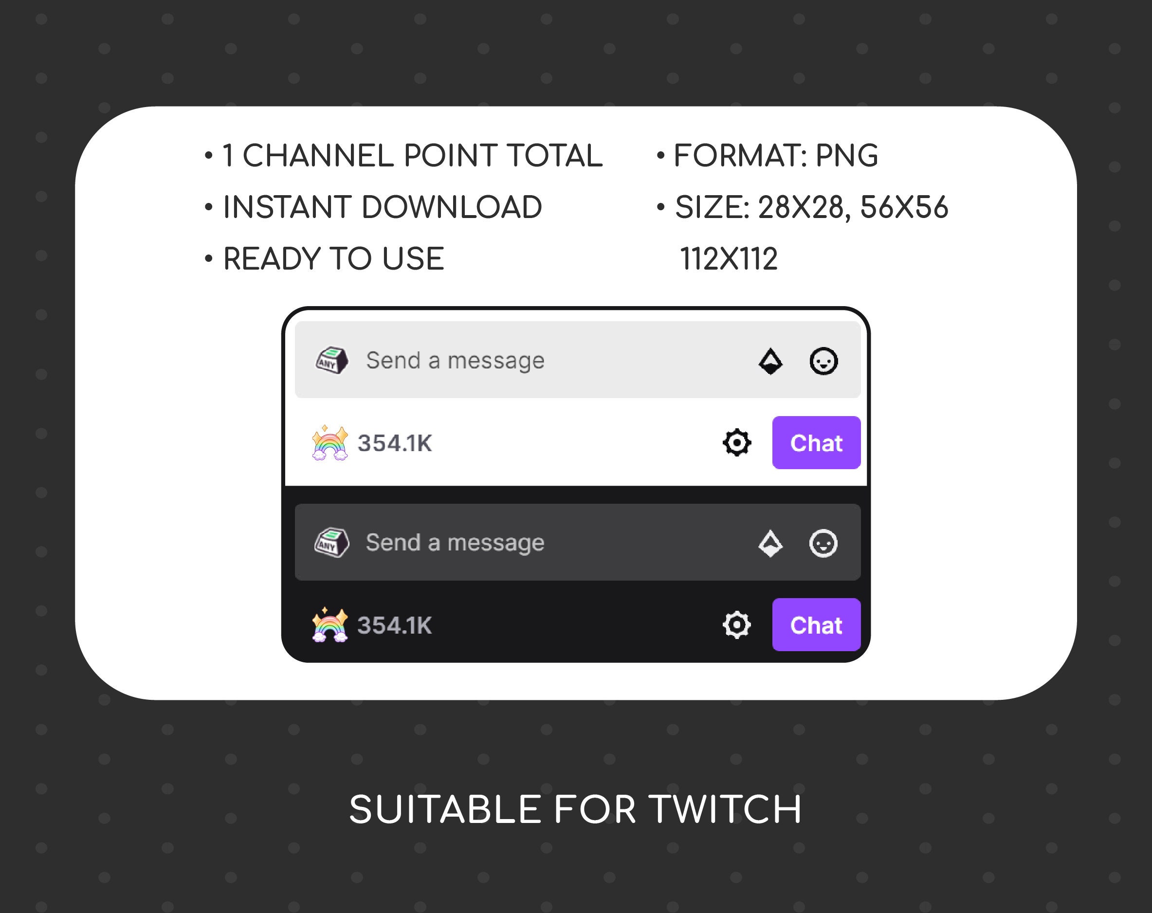 1 Cute Rainbow Channel Point/emote for Twitch, Youtube, Discord, Stream ...