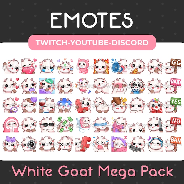 Twitch Emotes Goat Etsy