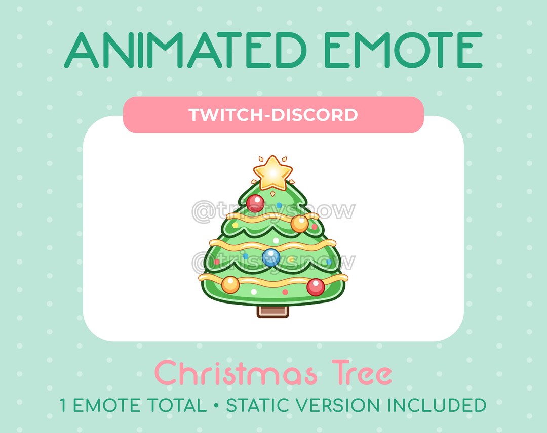 1 Animated Christmas Tree Emote (static Version Included) for Twitch ...