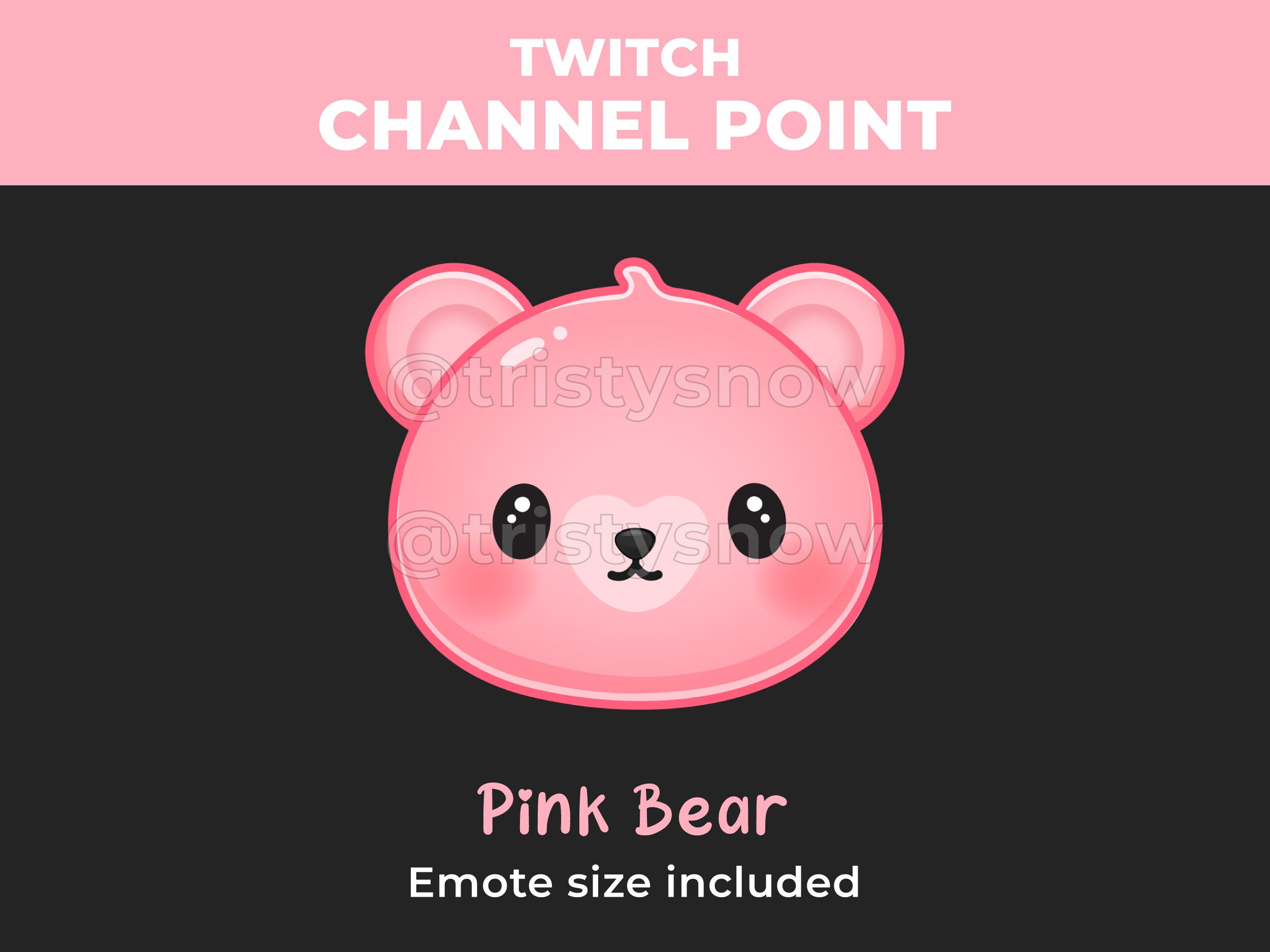 1 Cute Pink Teddy Bear Channel Point/emote for Twitch - Etsy