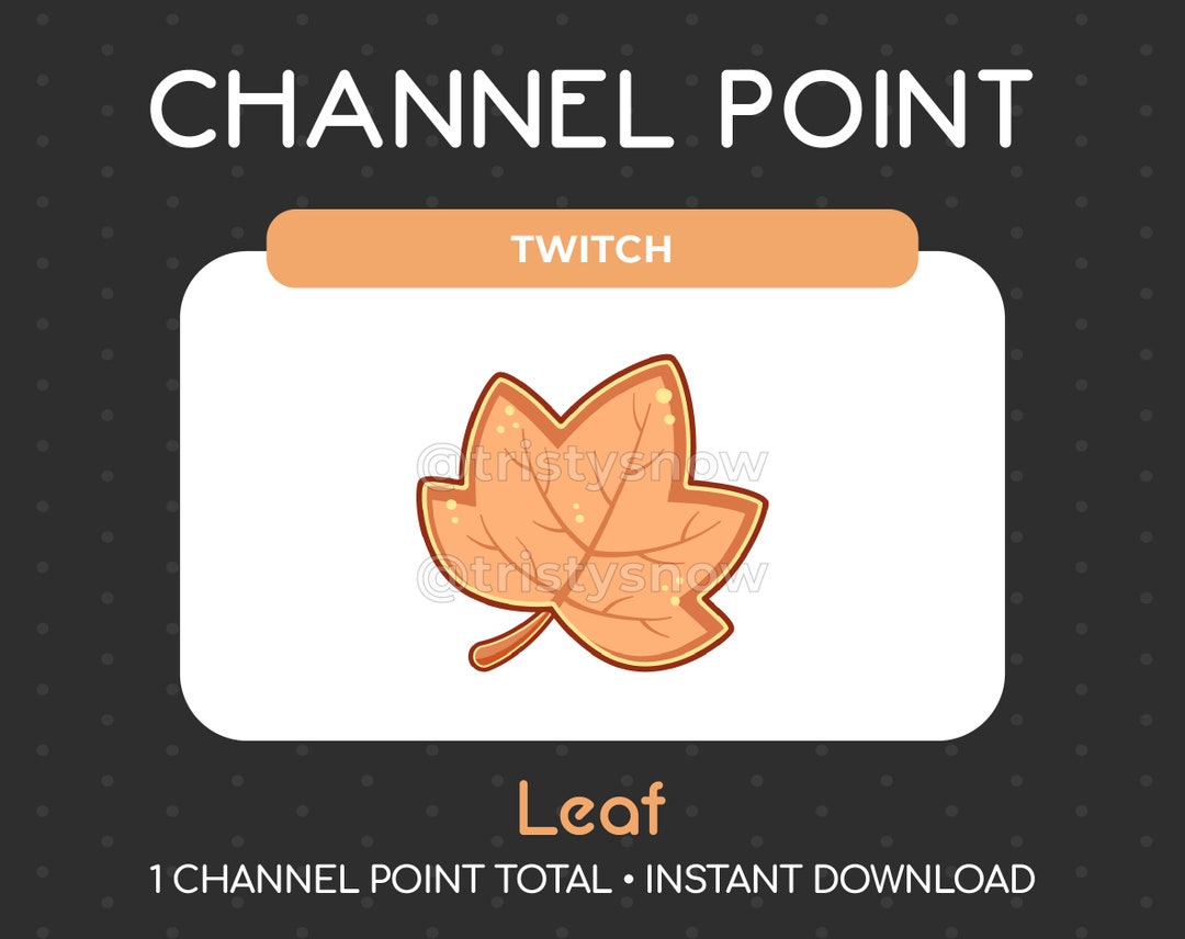 1 Cute Maple Leaf Channel Point/emote for Twitch, Youtube, Discord ...