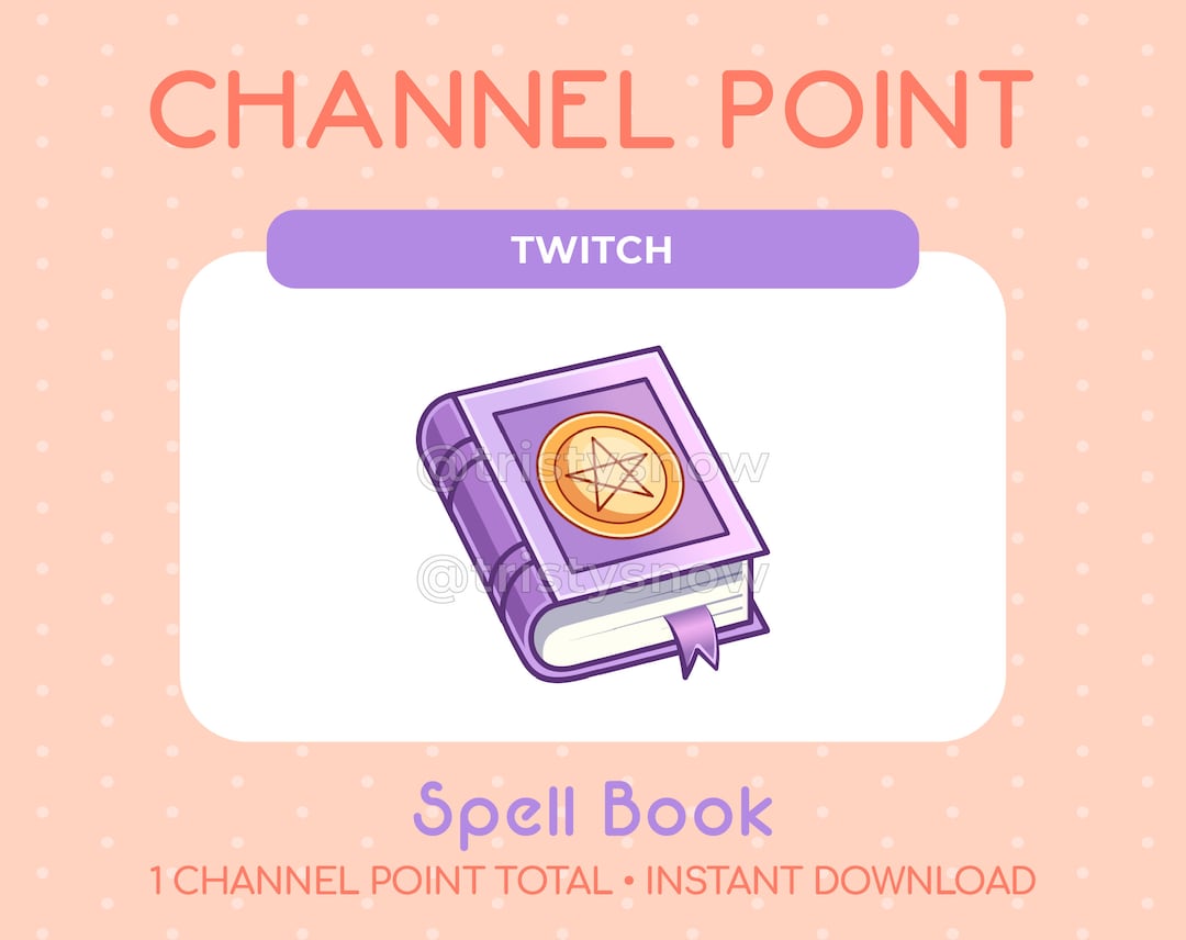 1 Cute Purple Witch Spell Book Channel Point/emote for Twitch, Youtube ...