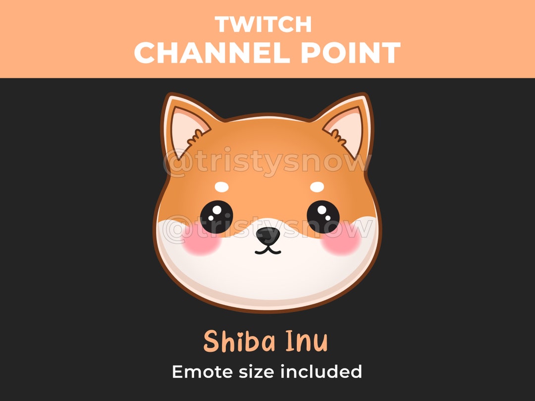 1 Cute Shiba Inu Channel Point/emote for Twitch Youtube - Etsy