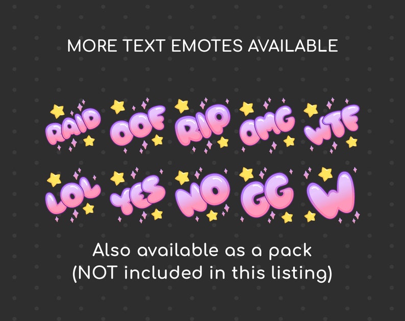 1 Cute Pink/purple RAID Emote for Twitch, Youtube, Discord, Stream ...