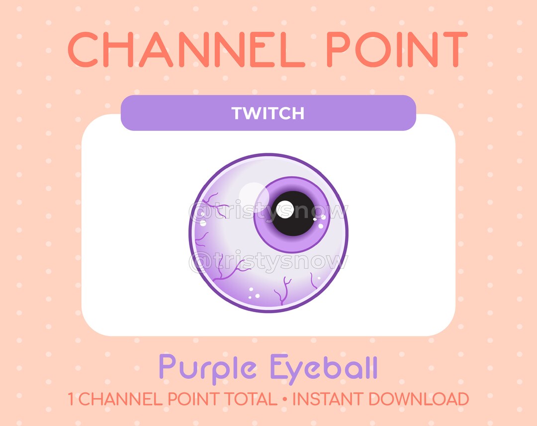 1 Purple Eyeball, Halloween Channel Point/emote for Twitch, Youtube ...