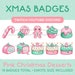 10 Pink & Mint Christmas Candy/dessert Sub/bit Badges for Twitch ...