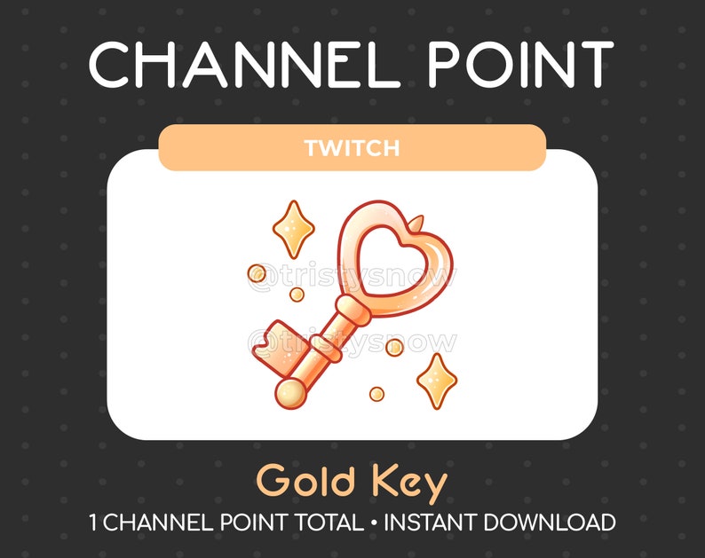 1 Golden Key Channel Point/emote for Twitch, Youtube, Discord, Stream ...