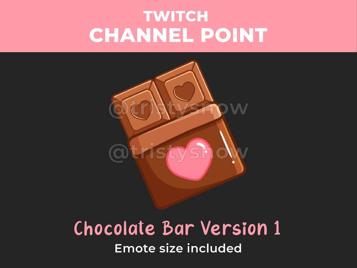 1 Chocolate Bar Channel Point/emote for Twitch Youtube - Etsy