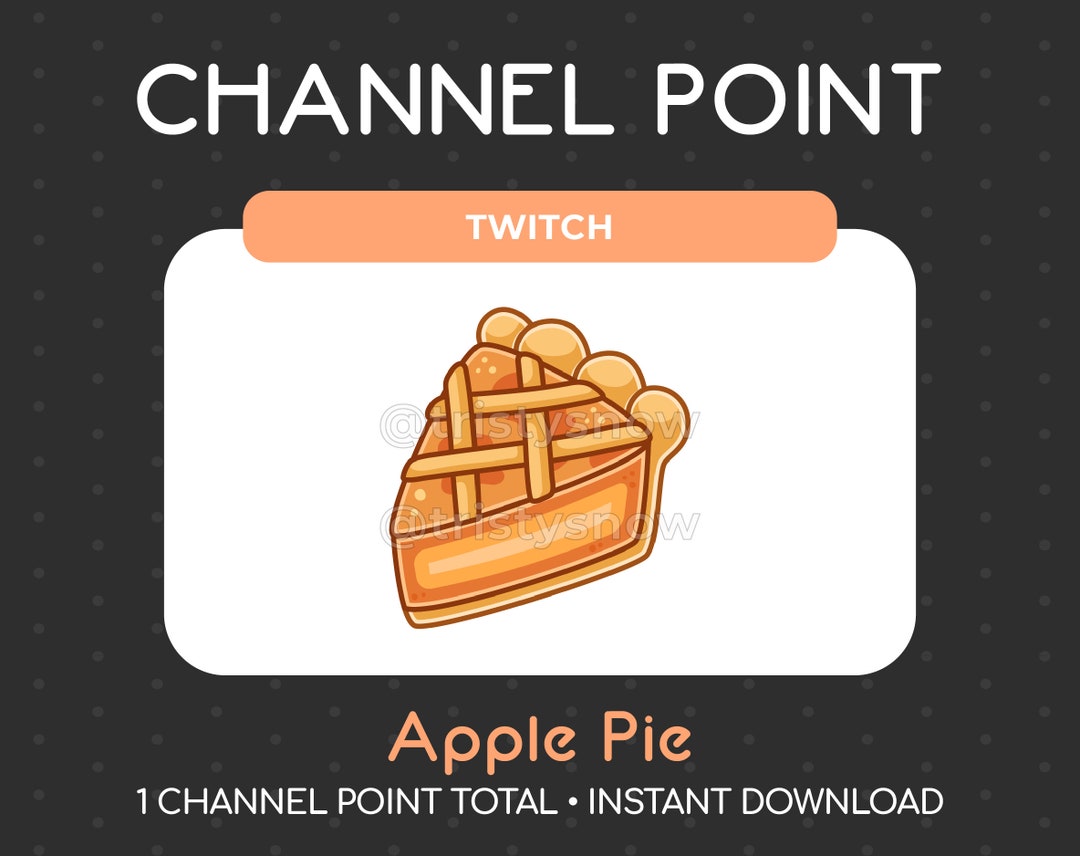 1 Cute Apple Pie Channel Point/emote for Twitch, Youtube, Discord ...