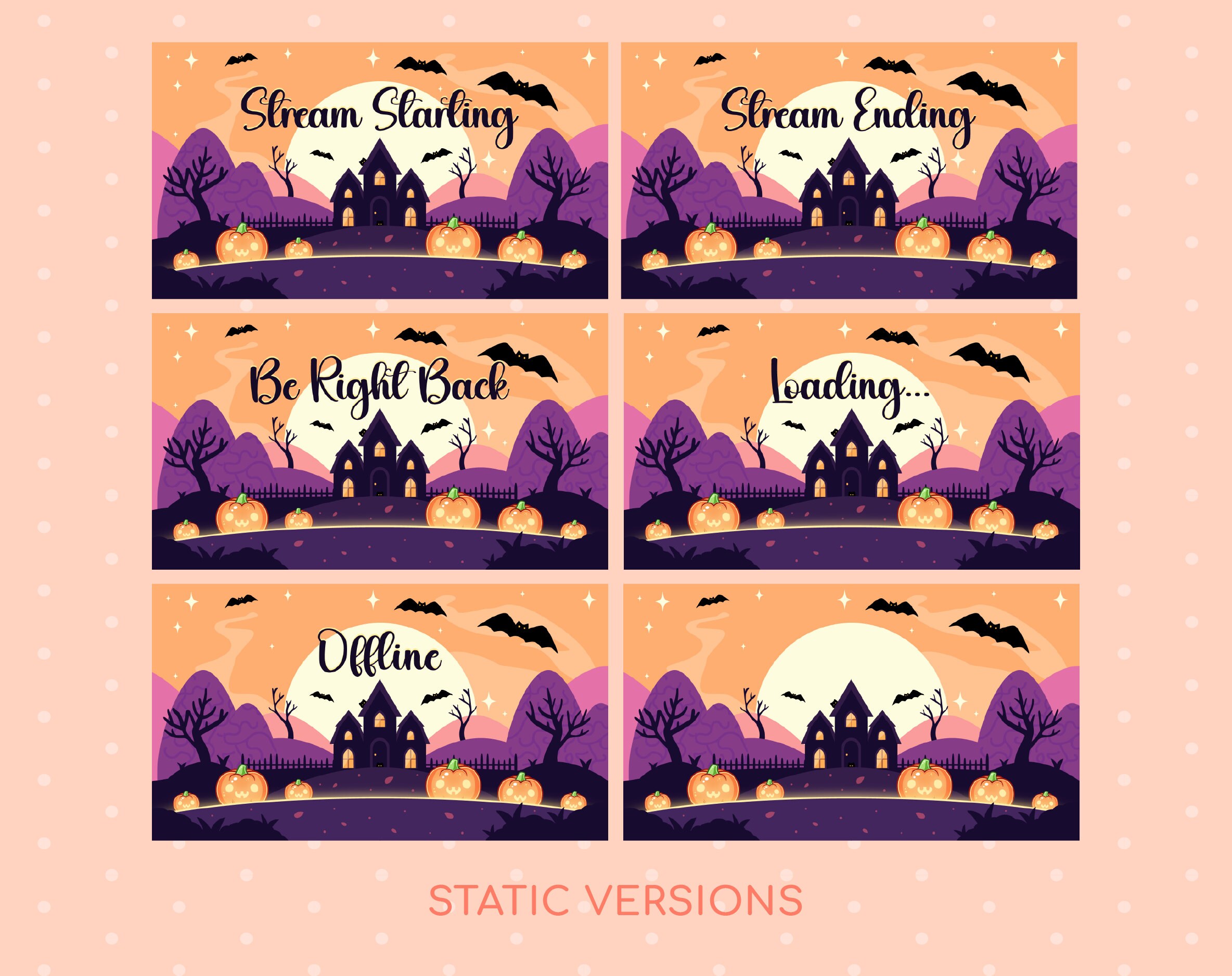 Animated + Static Halloween Spooky Scene Stream Screens for Twitch ...