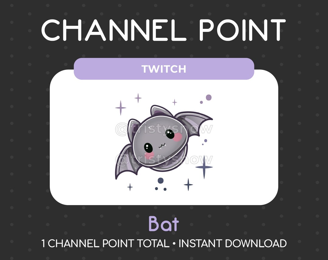1 Bat Channel Point/emote for Twitch, Youtube, Discord, Stream ...
