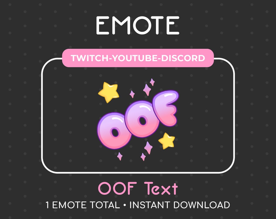 1 Cute Pink/purple OOF Emote for Twitch, Youtube, Discord, Stream ...