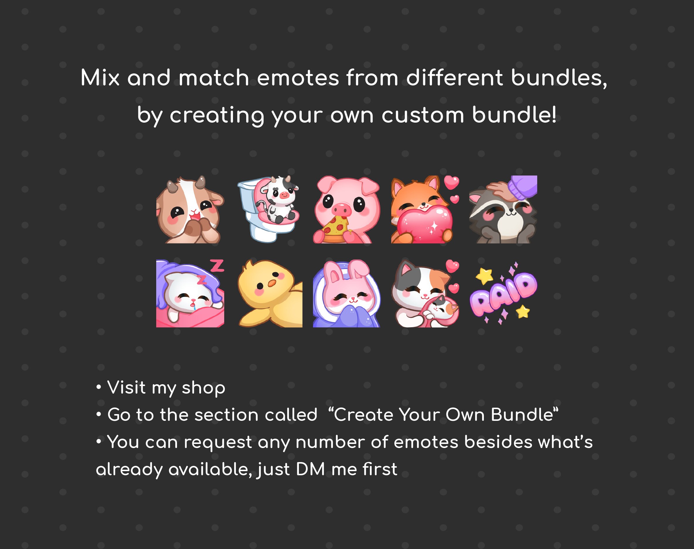 10 Cute Easter Emotes pack 2 for Twitch, Youtube, Discord, Stream ...
