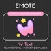 1 Cute Pink/purple W Emote for Twitch, Youtube, Discord, Stream ...